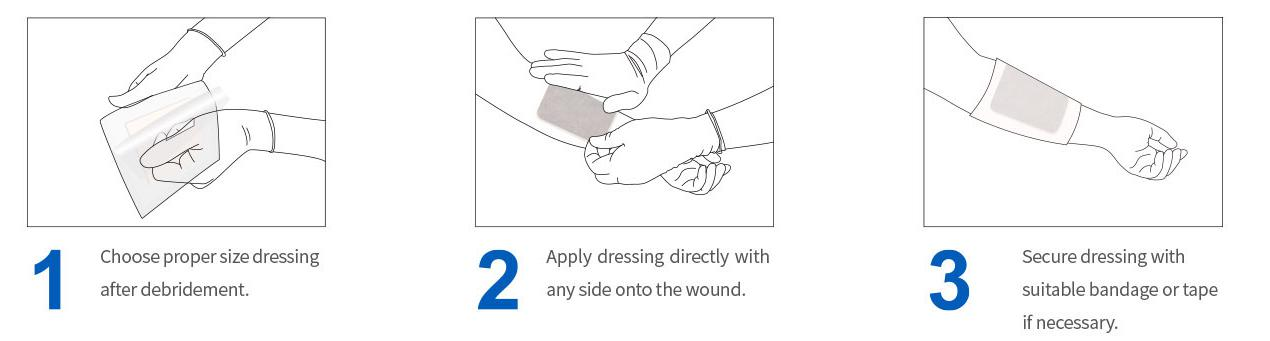 hydrofiber dressing Gelling fiber dressing CMC dressing for pressure ulcer