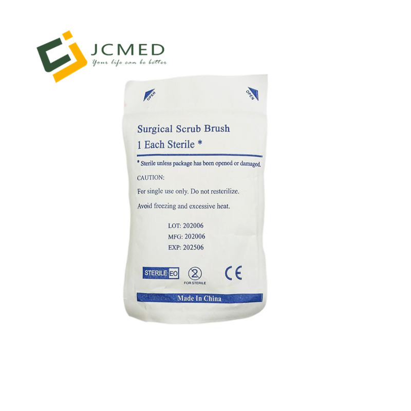 medical brush dry surgical scrub brush sponge with nail cleaner
