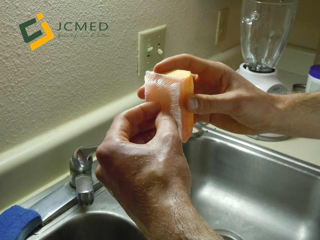 Surgical hand scrub brush povidone iodine