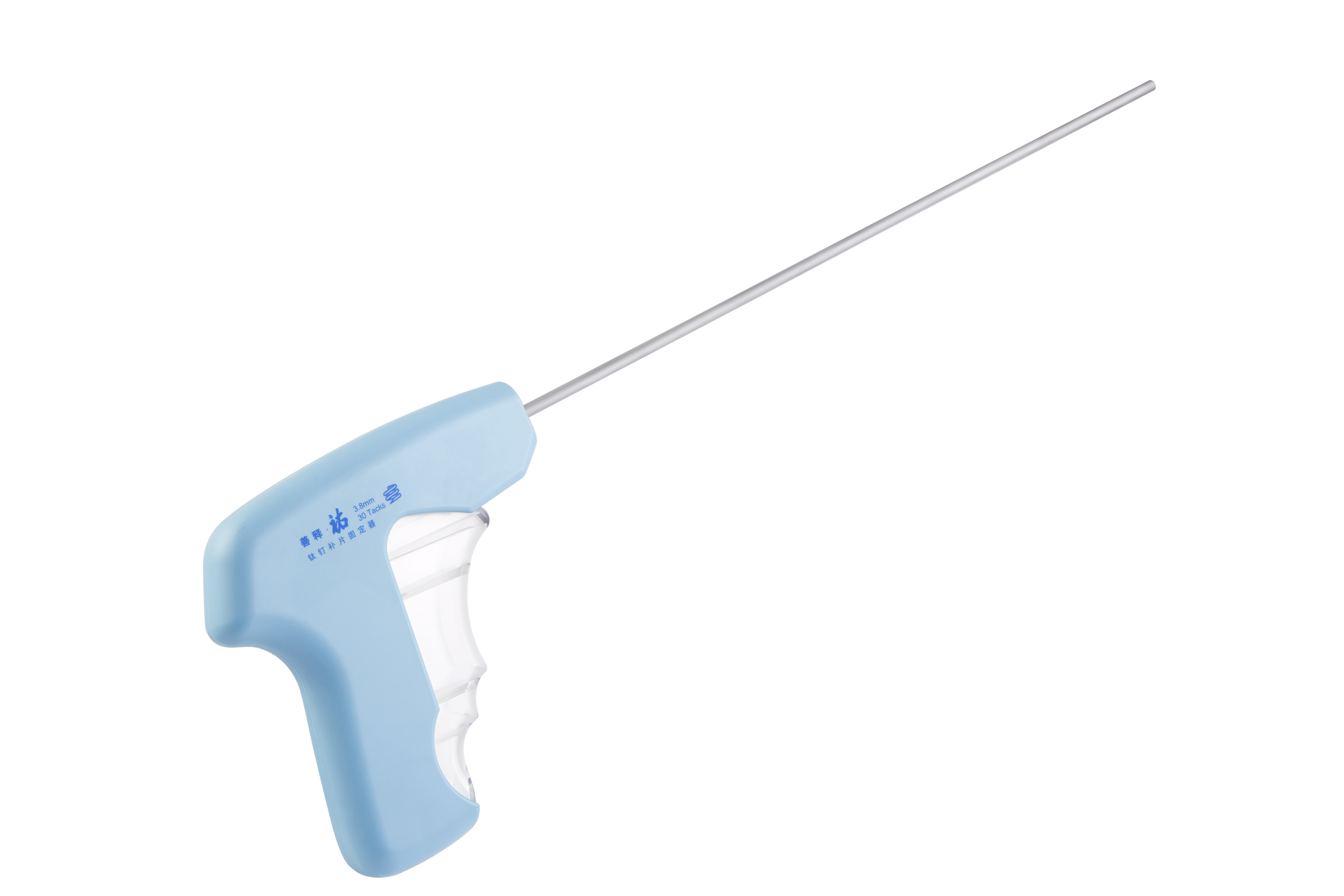 Hernia mesh fixation device with titanium tacker