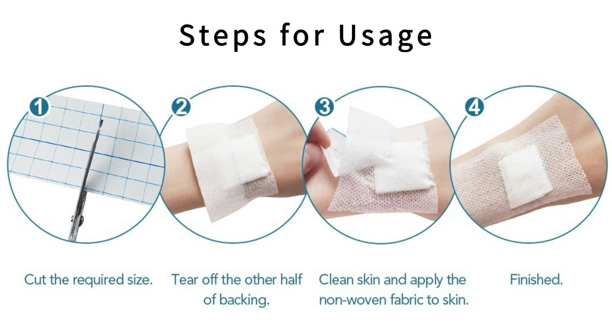 Medical Adhesive Wound Care Non-Woven Dressing Roll