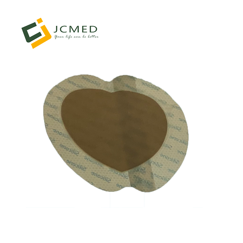 Silicone foam dressing with border adhesive foam silicone dressing