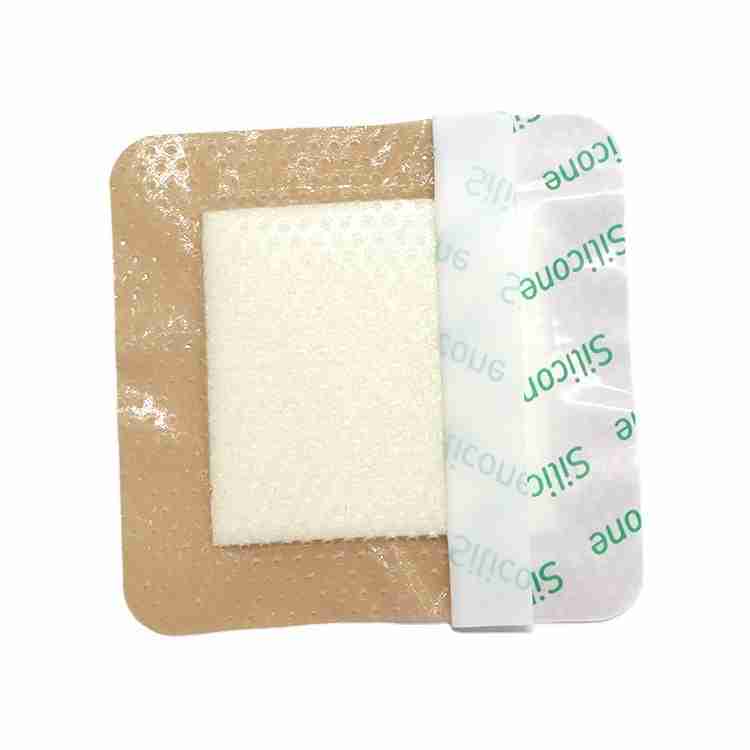 Silicone Foam Dressing With Border Adhesive Foam Silicone Dressing