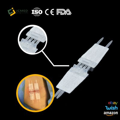 Zipstitch bandage for skin wound closure